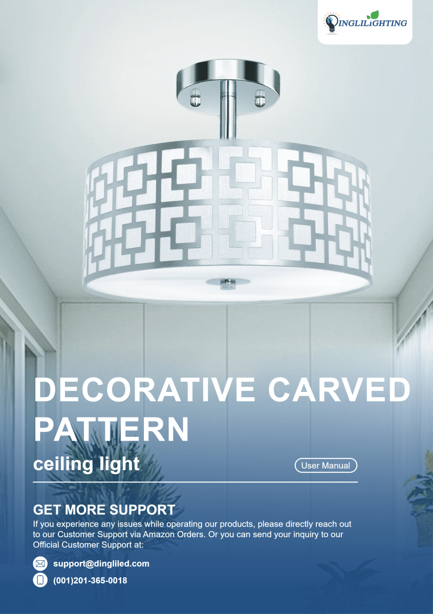 WSCL30 DLLT Decorative Carved Pattern Ceiling Light User Manual – DEPULEY