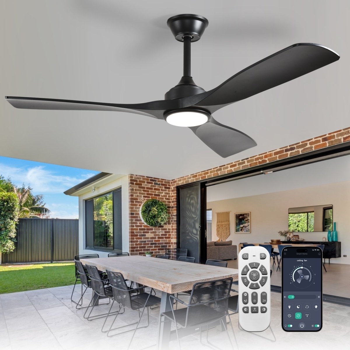Remote Control Kit for Depuley 52 60 72 inch Ceiling Fans, LED/No Light ...